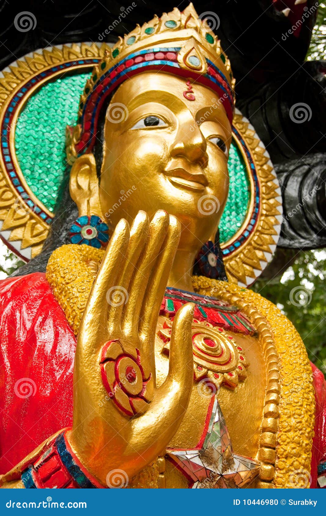Asian god statue stock photo. Image of buddhism, saffron - 10446980