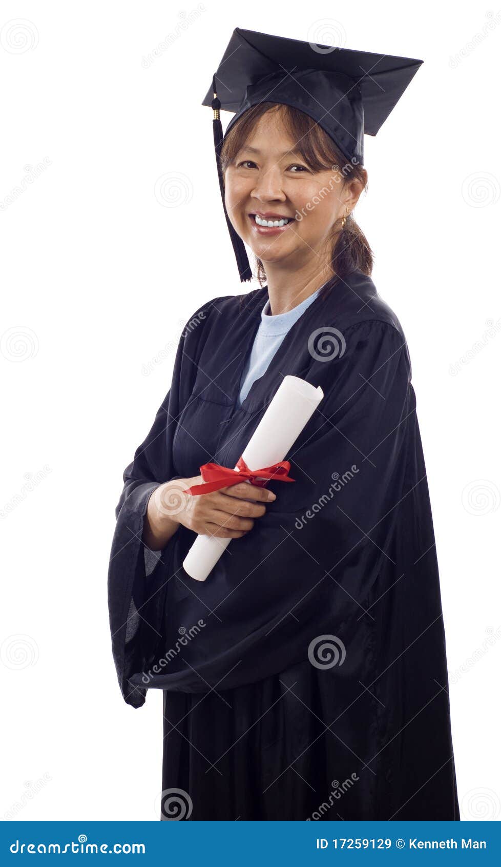 Asian Graduate stock image. Image of gown, american, ribbon - 17259129