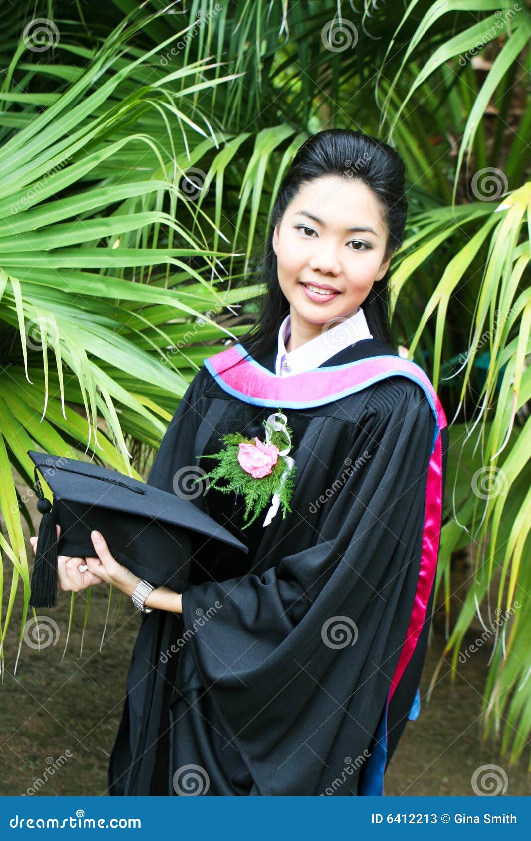Asian graduate stock image. Image of honor, gown, docorate - 6412213
