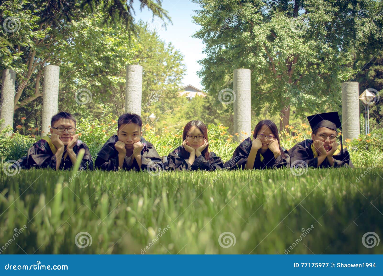 Asian Graduation group stock image. Image of achievement - 77175977
