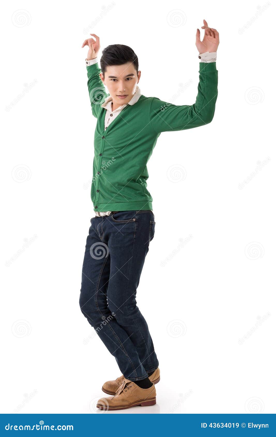 Asian Guy with Dramatic Pose Stock Image - Image of east, fresh: 43634019
