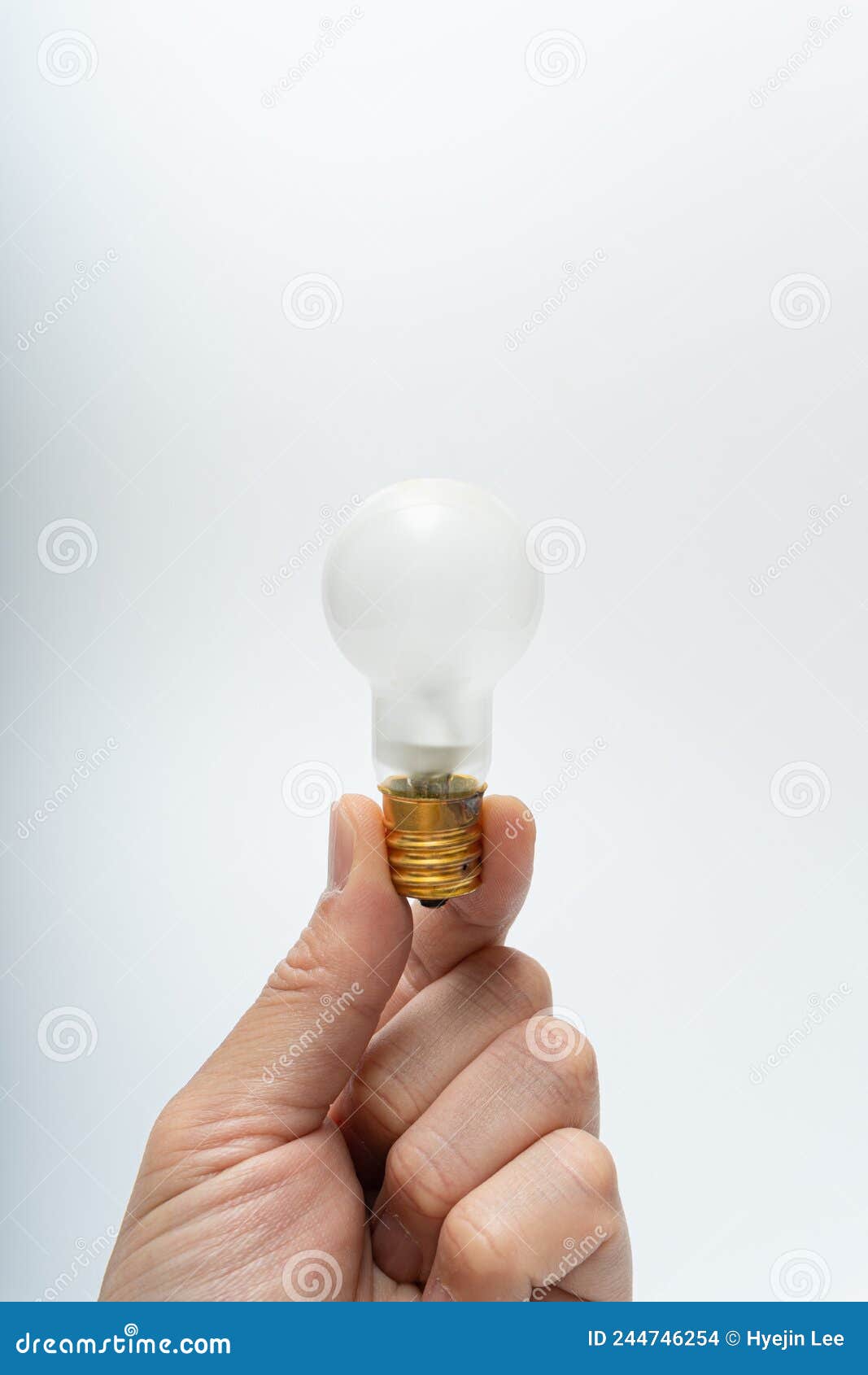 Hand holding a light bulb stock photo. Image of glass - 244746254
