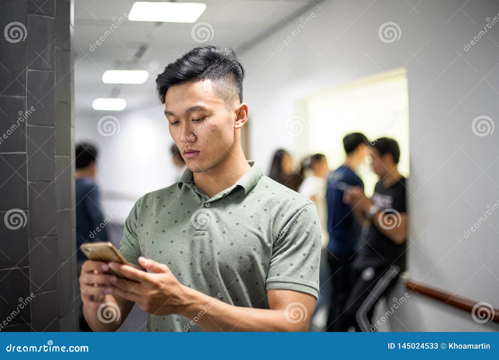 Asian Handsome Men Confused Using Smartphone | Guy Tired while Using ...