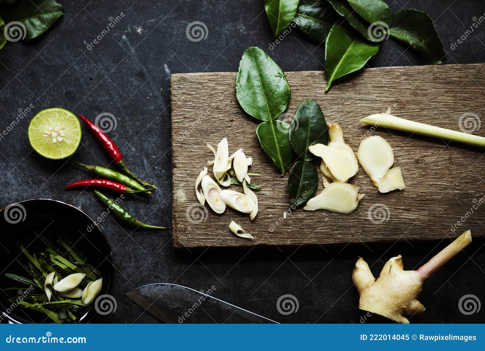 Asian Herbs Cooking Ingredient Stock Image - Image of ingredients ...