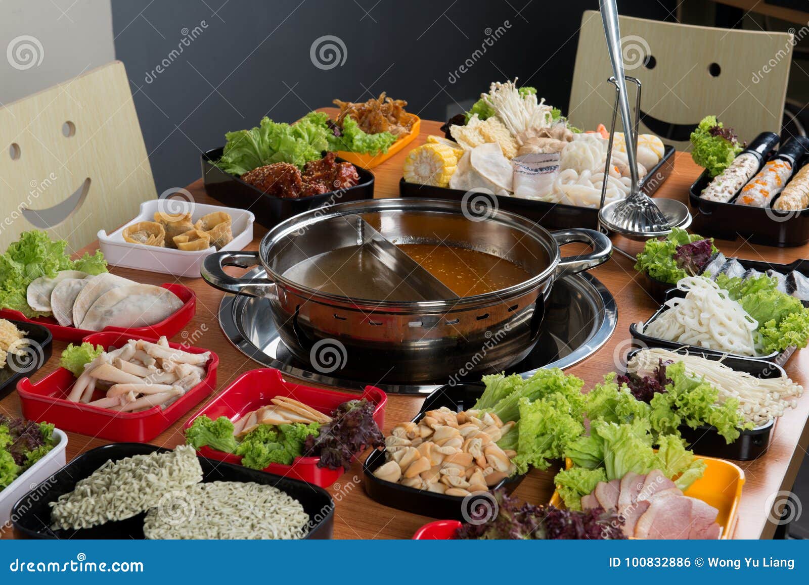 Asian hot pot stock photo. Image of beef, health, dish - 100832886