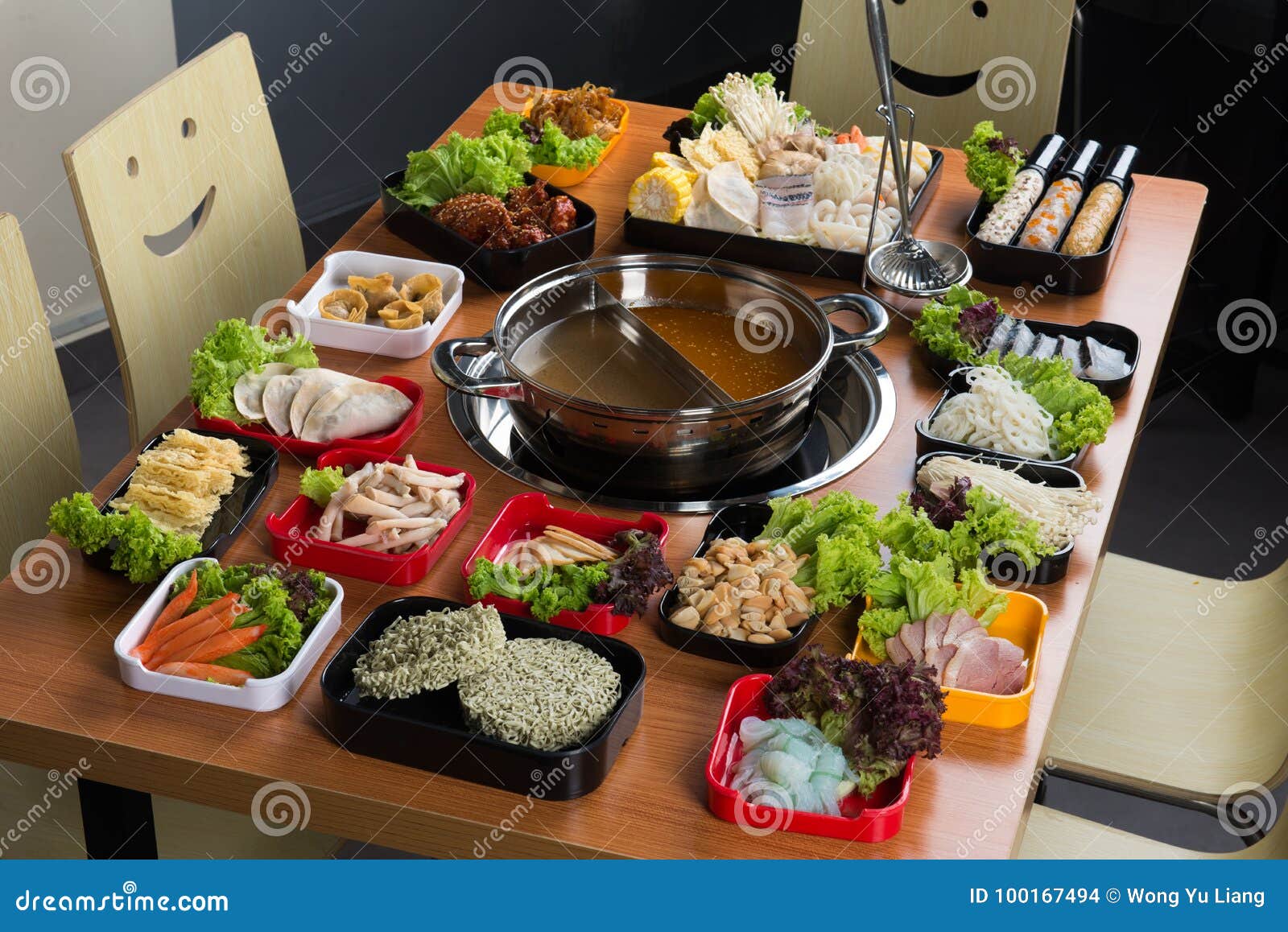 Asian hot pot stock photo. Image of choices, ball, oriental - 100167494