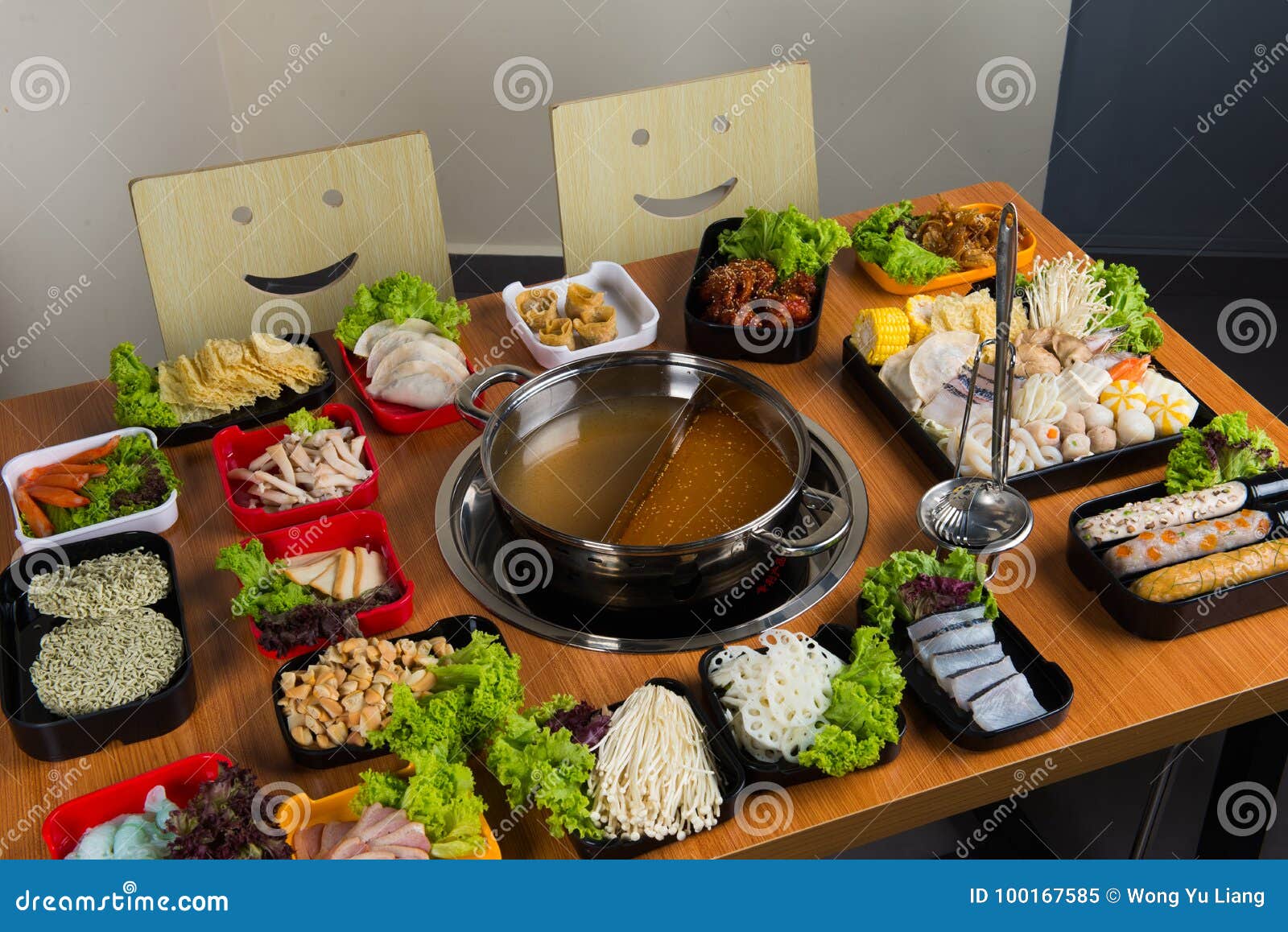 Asian hot pot stock image. Image of oysters, ball, delicious - 100167585