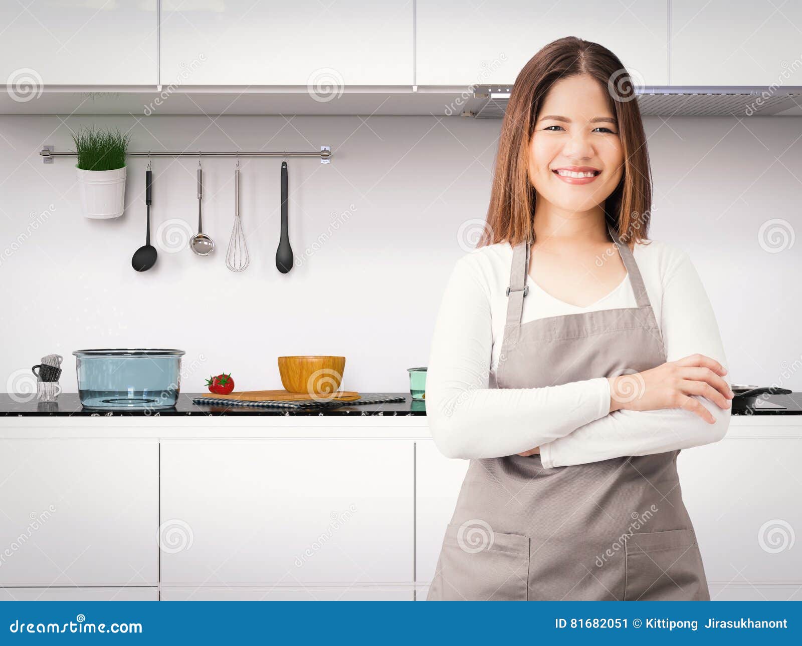 Asian housekeeper stock image. Image of cleanliness, household - 81682051