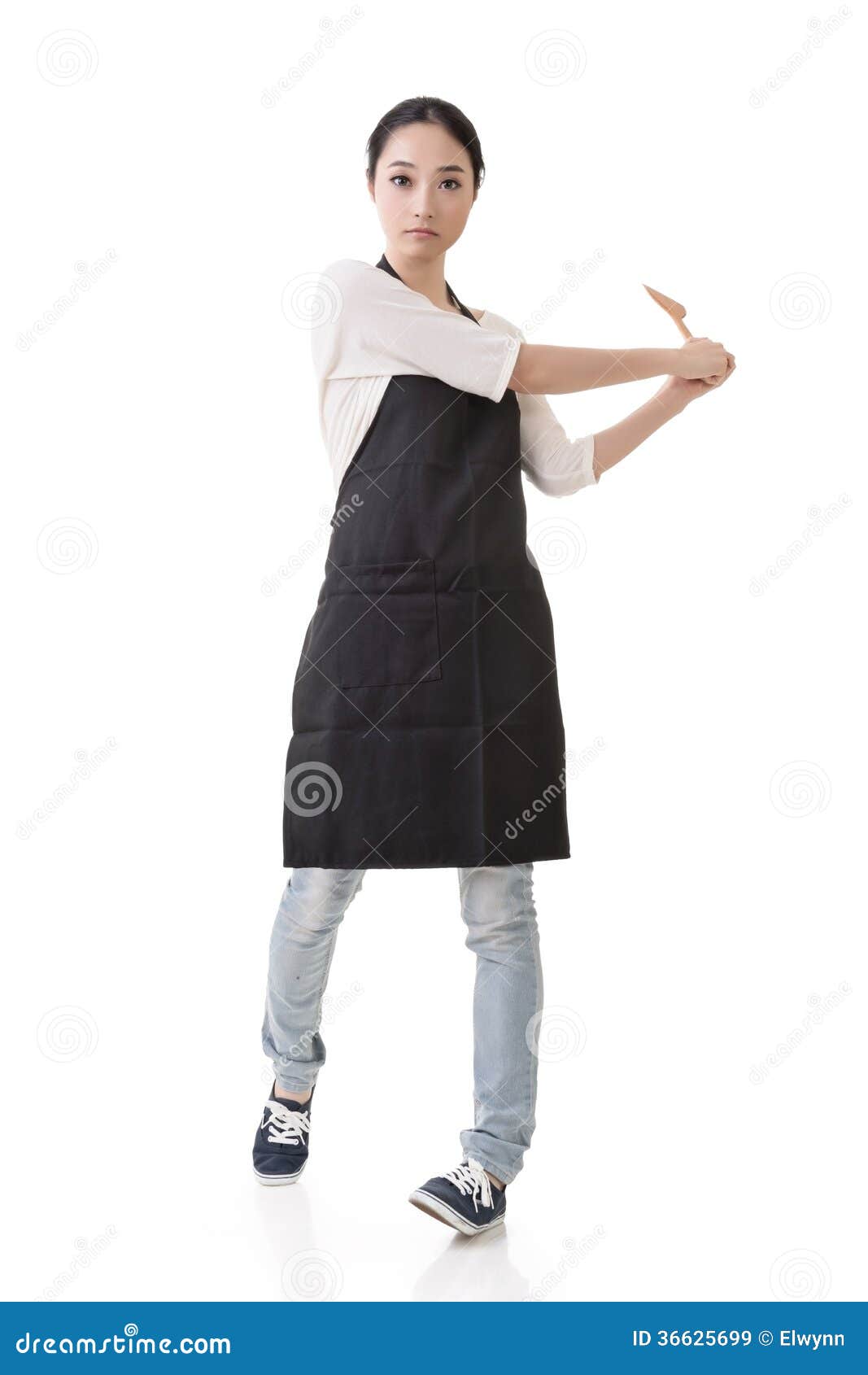 Asian Housewife Stock Image Image Of Isolated Full 36625699