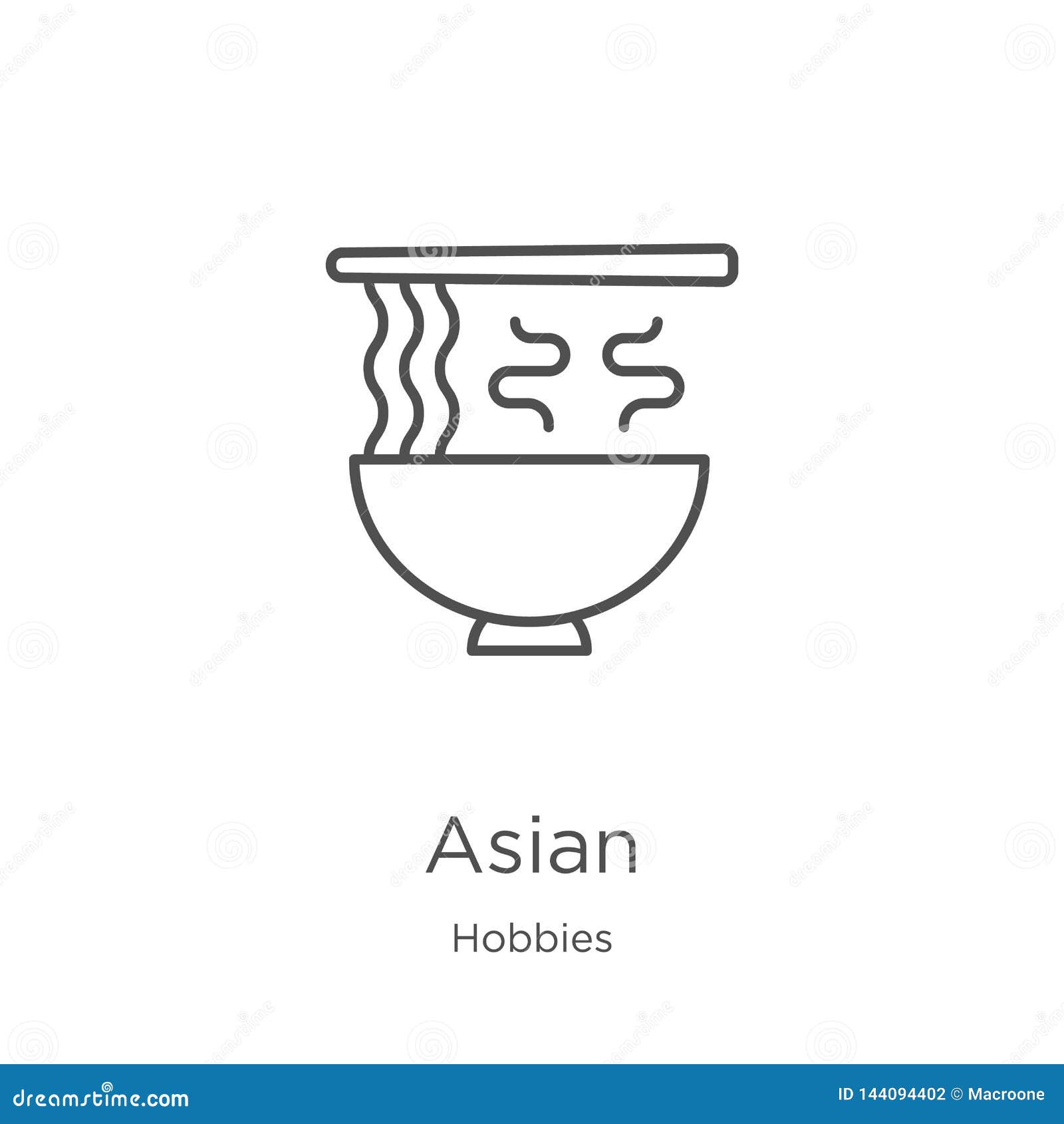 Asian Icon Vector from Hobbies Collection. Thin Line Asian Outline Icon ...