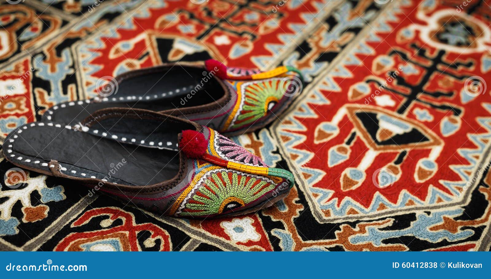 Asian Interior. Carpet and Slippers Stock Photo - Image of craft, asia ...