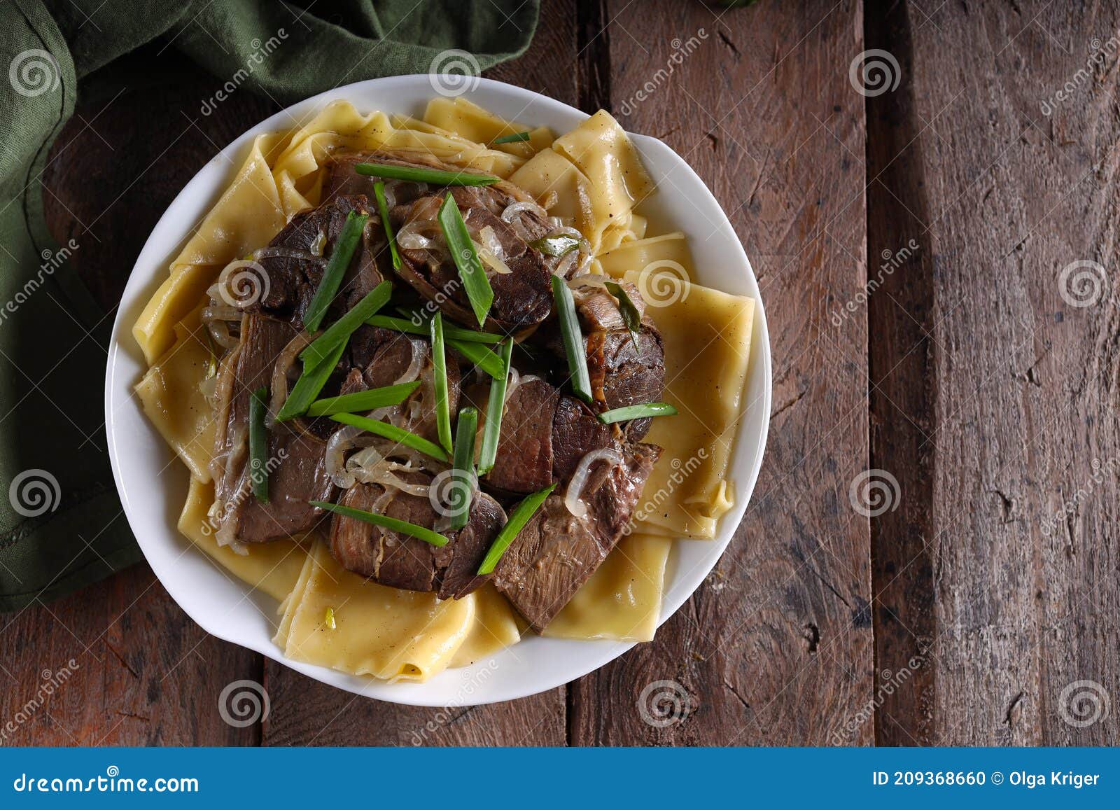 Kazakh dish beshbarmak stock photo. Image of cuisine - 209368660