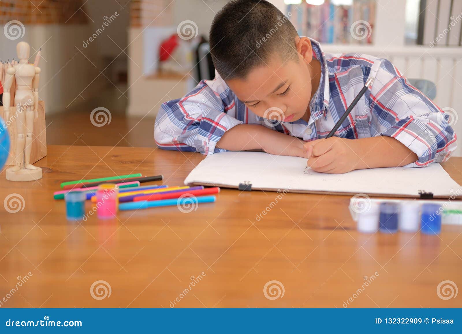 Asian Kid Boy Child Schoolboy Drawing Picture. Children Activity Stock ... Asian Kid Boy Child Schoolboy Drawing Picture. Children Activity Stock ...
