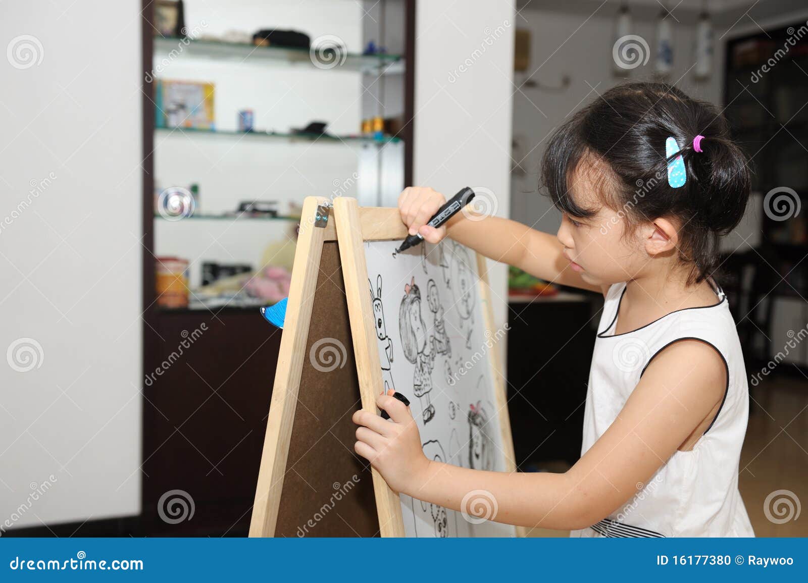 Asian kid painting stock photo. Image of funny, child - 16177380