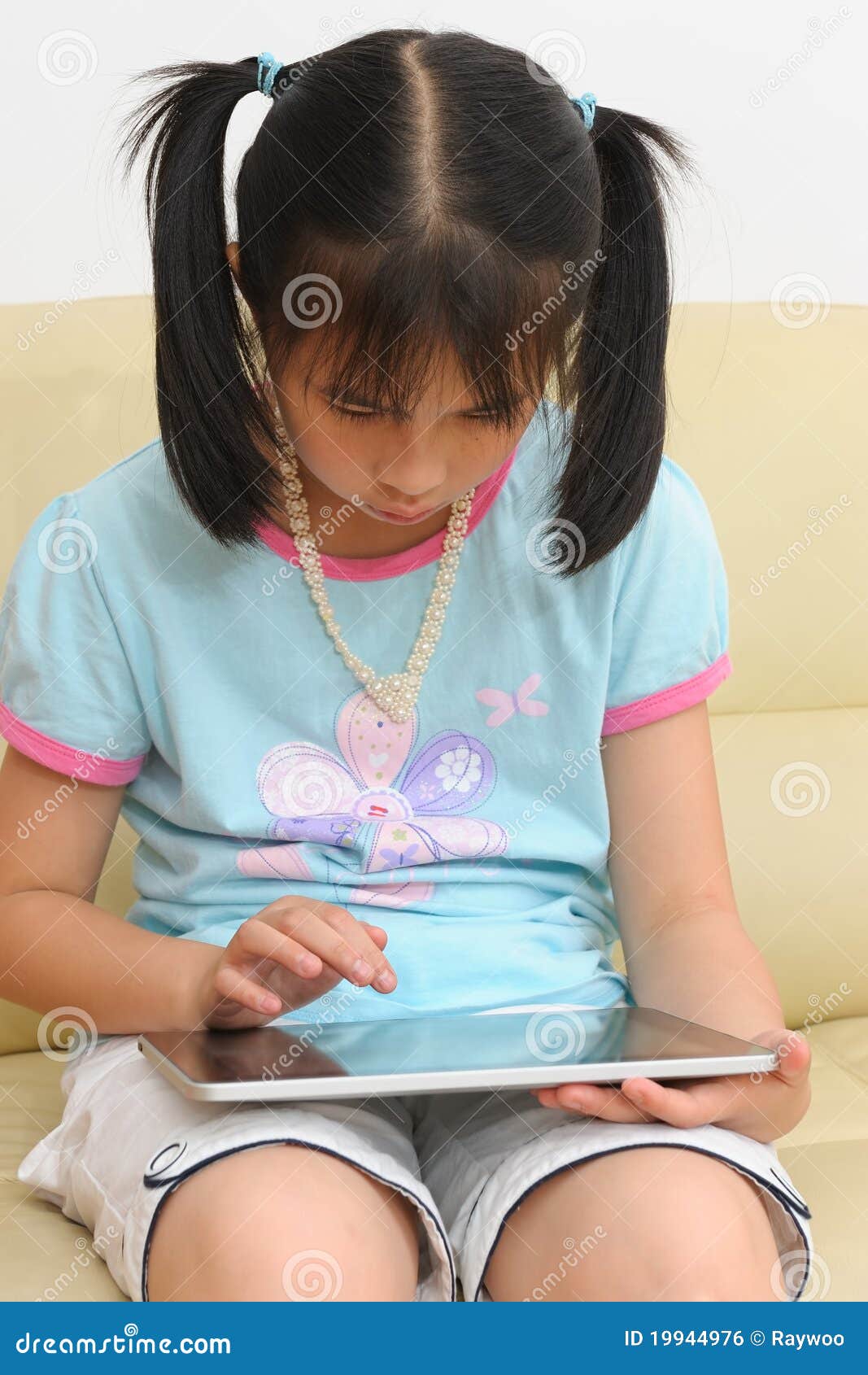 Asian Kid Playing with Touchscreen Stock Photo - Image of recreation ...