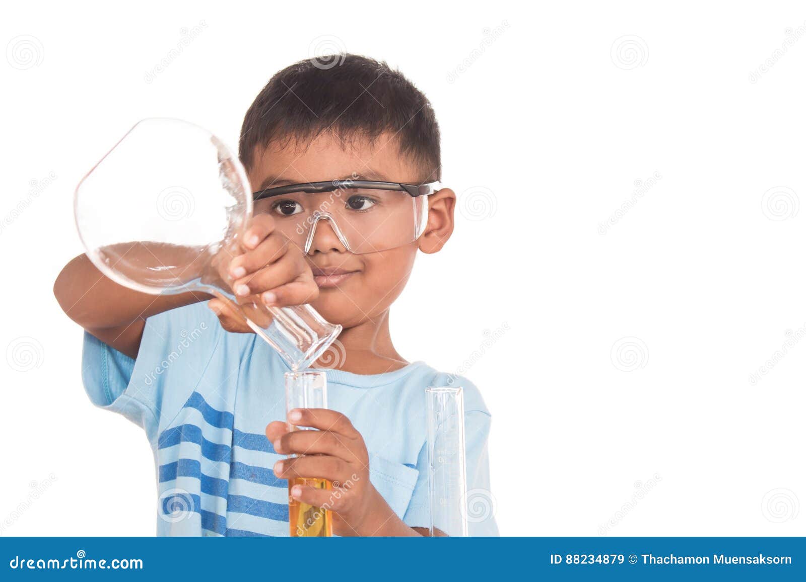 Asian Kids and Science Experiments Stock Image - Image of researcher ...