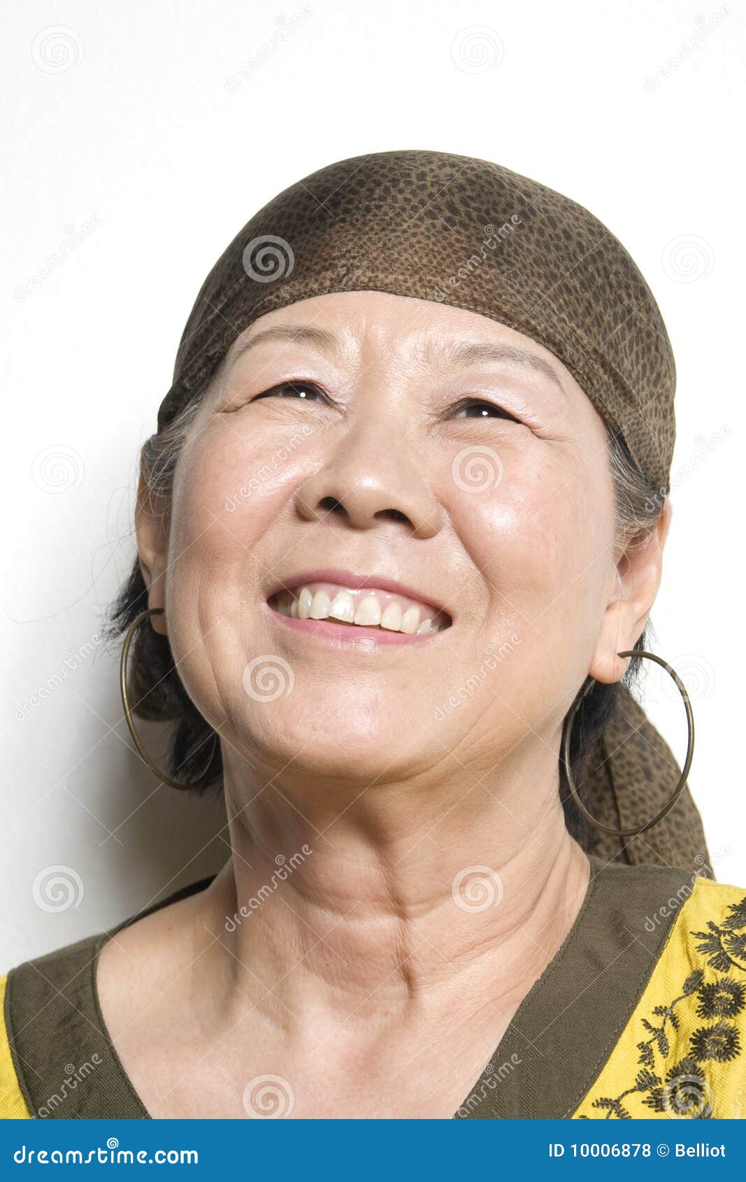 Asian Lady stock photo. Image of bandana, fair, dark - 10006878