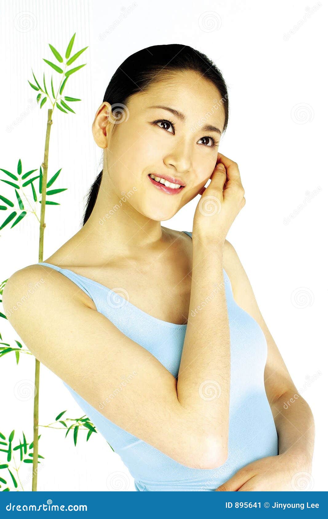 Asian Lady stock image. Image of gesture, lady, cheek, beauty - 895641