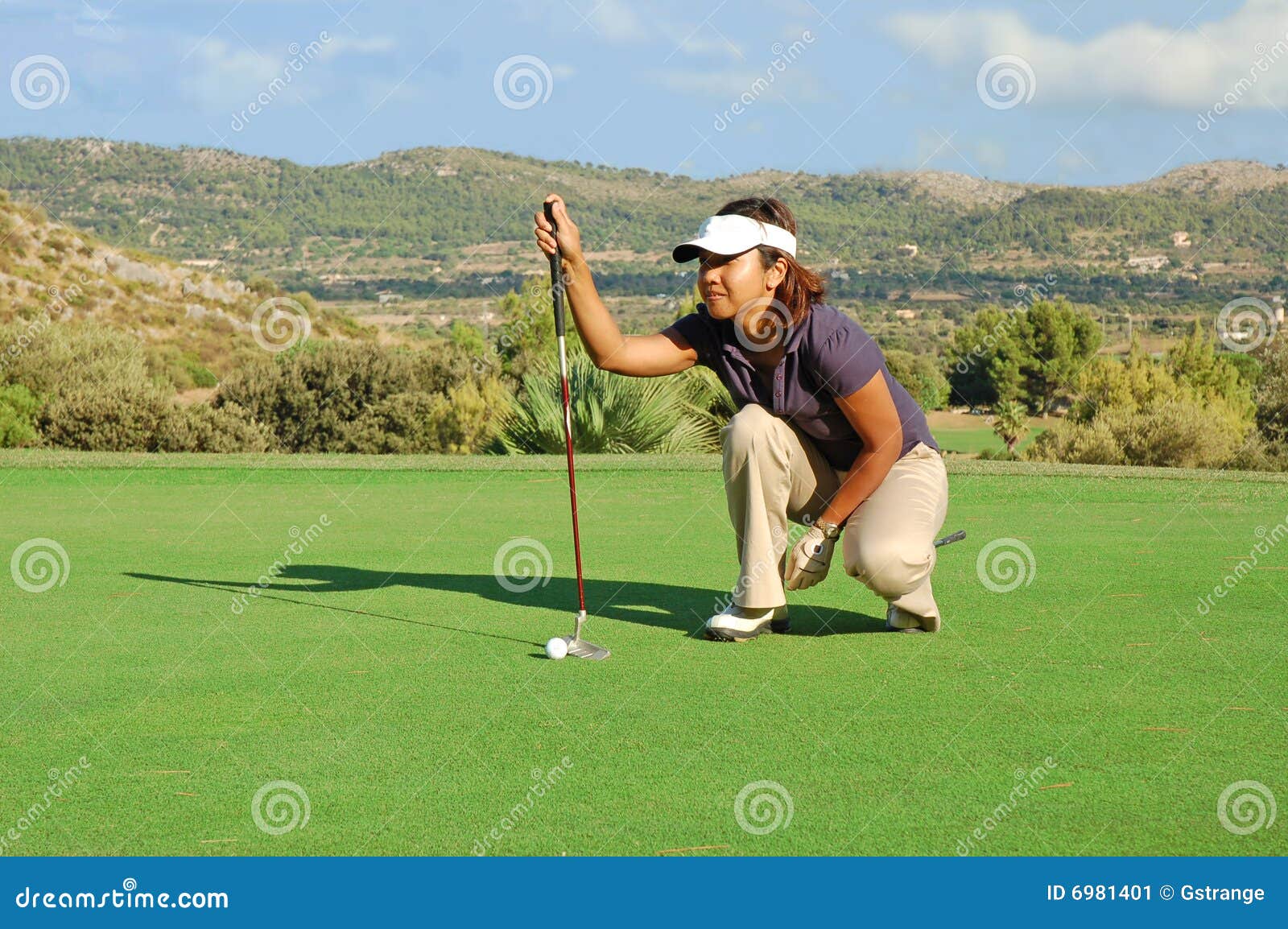 Asian Lady Golfer stock image. Image of woman, lady, golf - 6981401