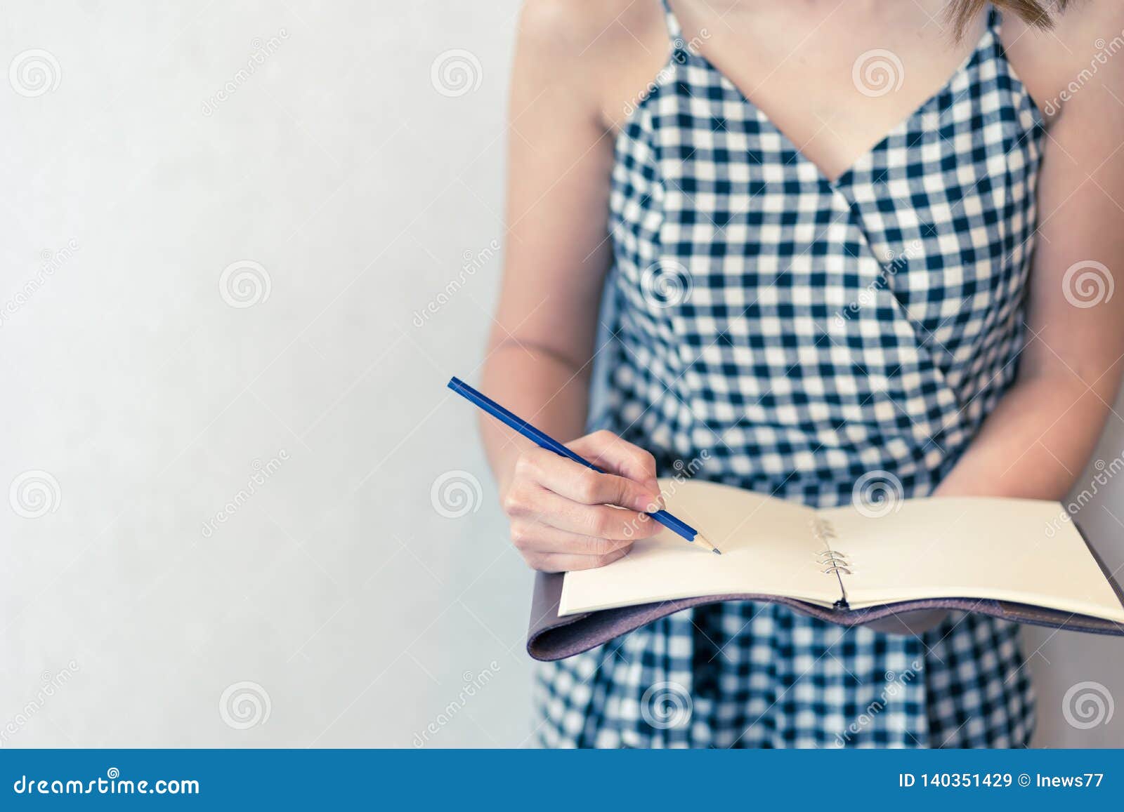 Asian Lady Writing Notebook Diary Concept and Working Planning Concept ...