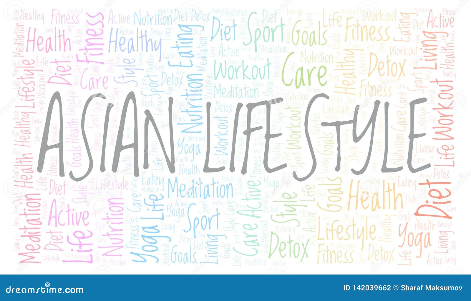 Asian Lifestyle word cloud stock illustration. Illustration of ...