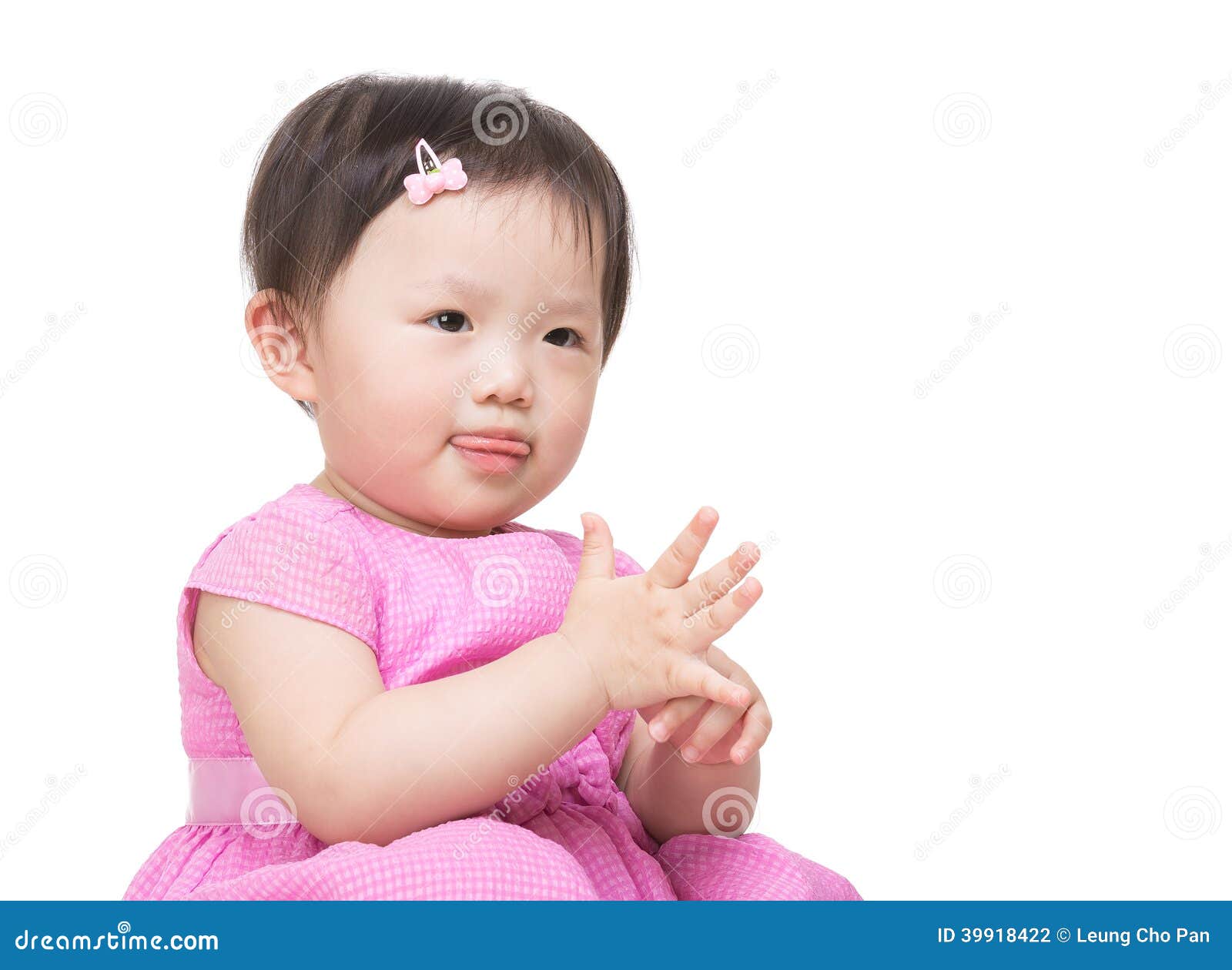 Asian Little Girl Clapping Hand Stock Photo - Image of girl, asian ...
