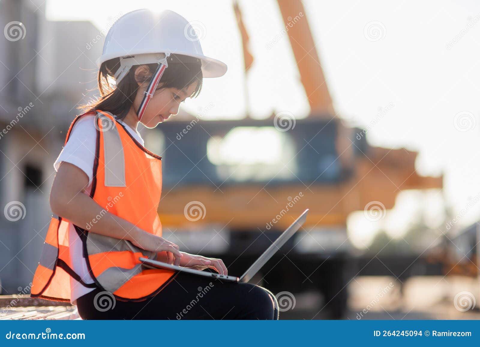 Asian Little Girl Future Engineers Stock Photo - Image of professional ...