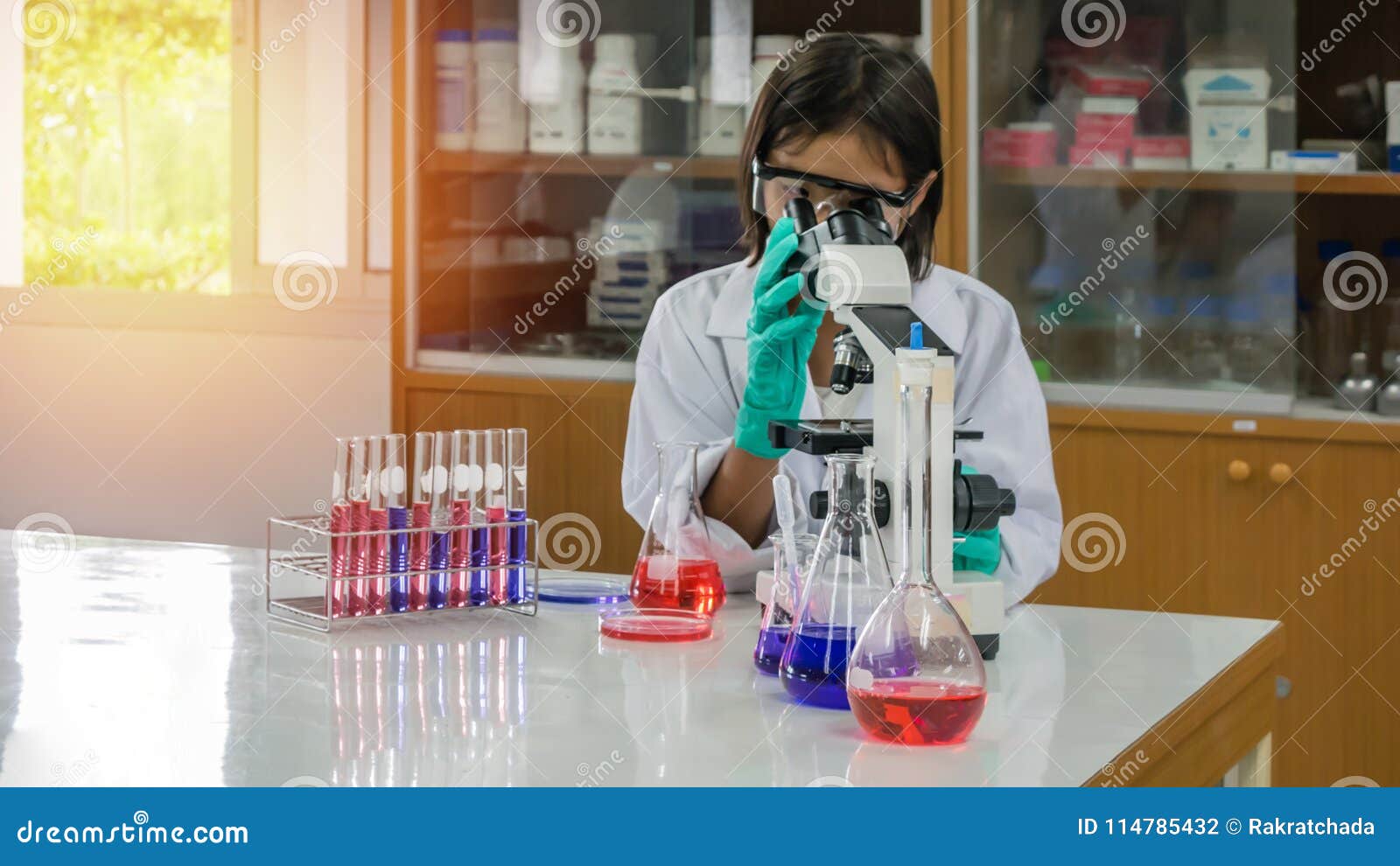 Asian little scientist stock photo. Image of expertise - 114785432