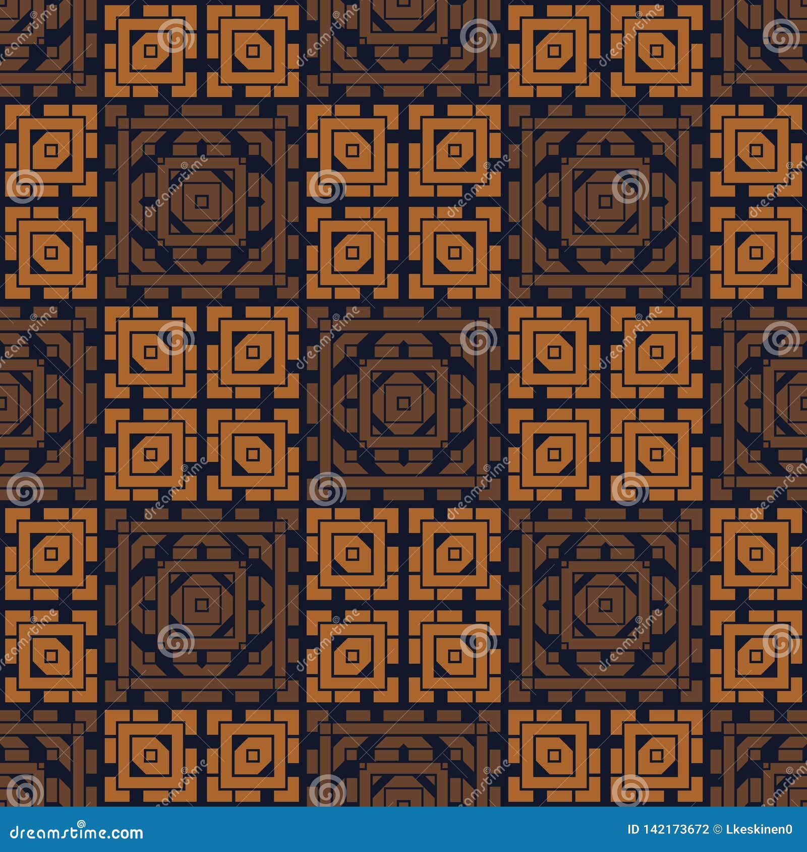 Asian Look Square Geometric Seamless Pattern Stock Vector ...