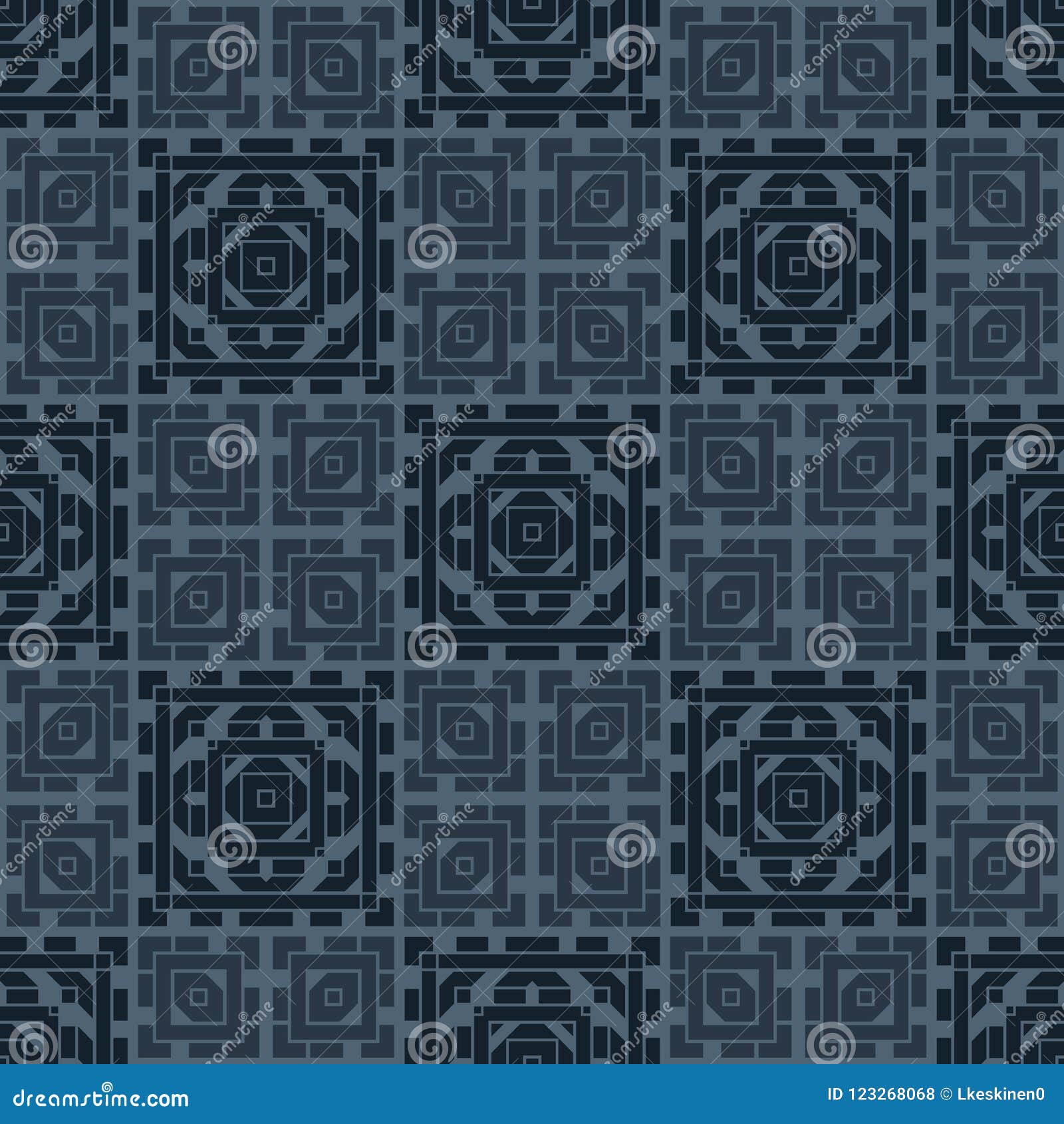 Asian Look Square Geometric Seamless Pattern Stock Vector ...