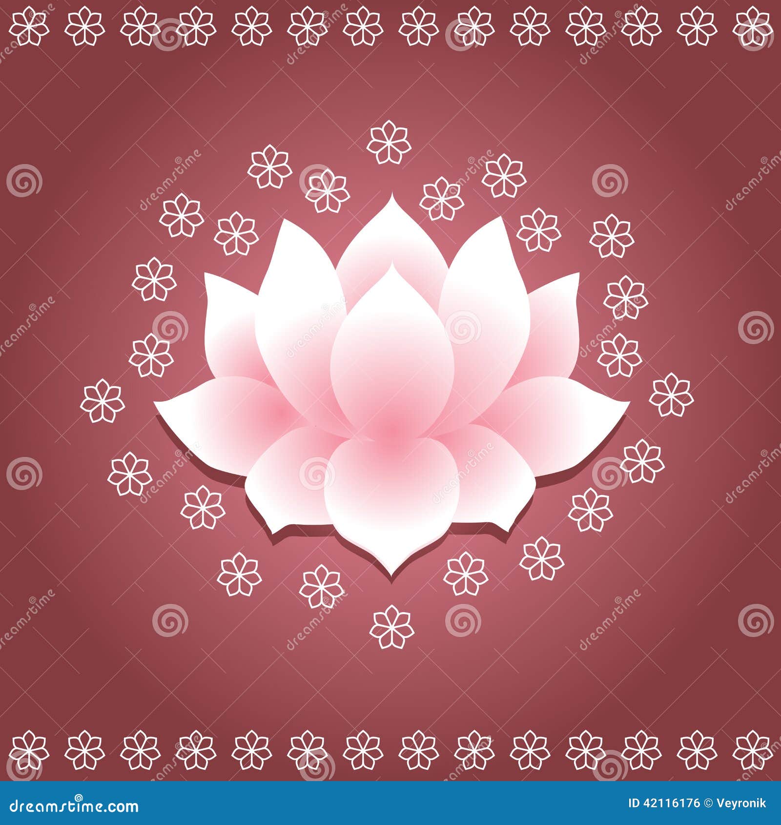 Asian Lotus Symbol Vector Illustration | CartoonDealer.com #84304126