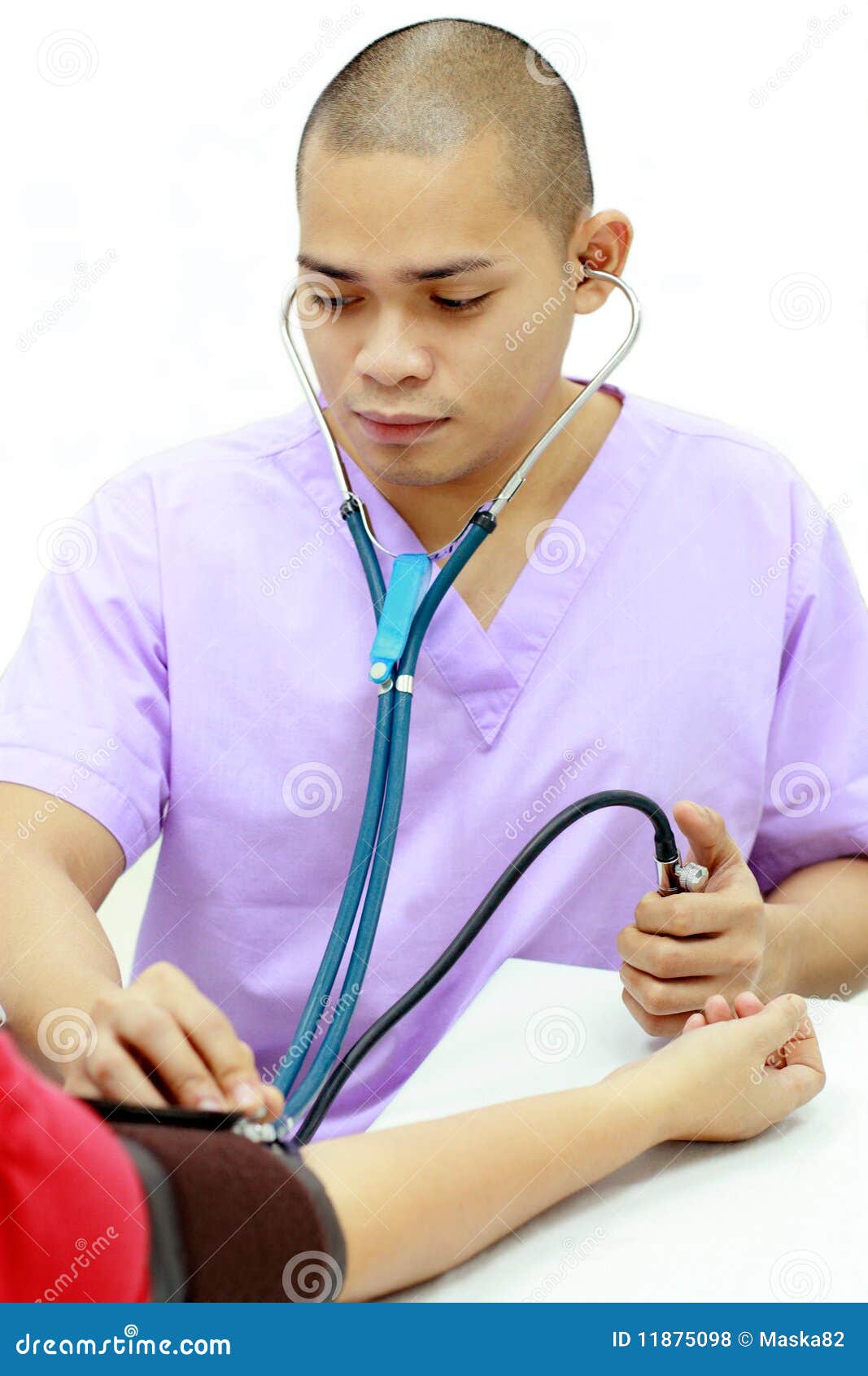 Asian male health worker stock photo. Image of monitor - 11875098