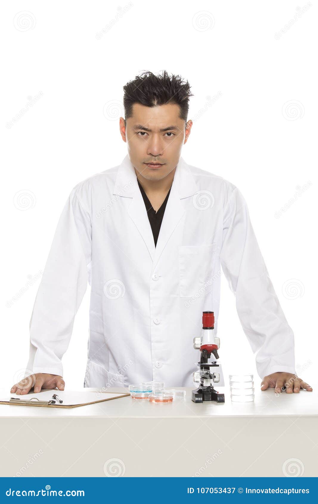 Asian Bio Engineer or Scientist Doing Research Stock Image - Image of ...