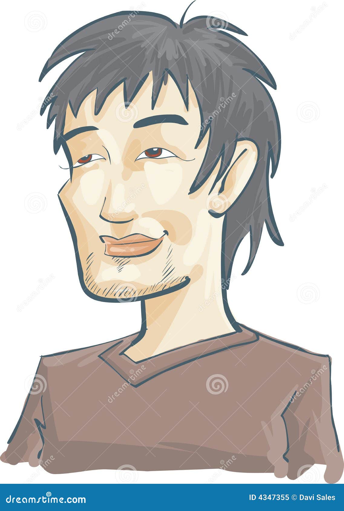 Asian man stock vector. Illustration of group, cultural - 4347355