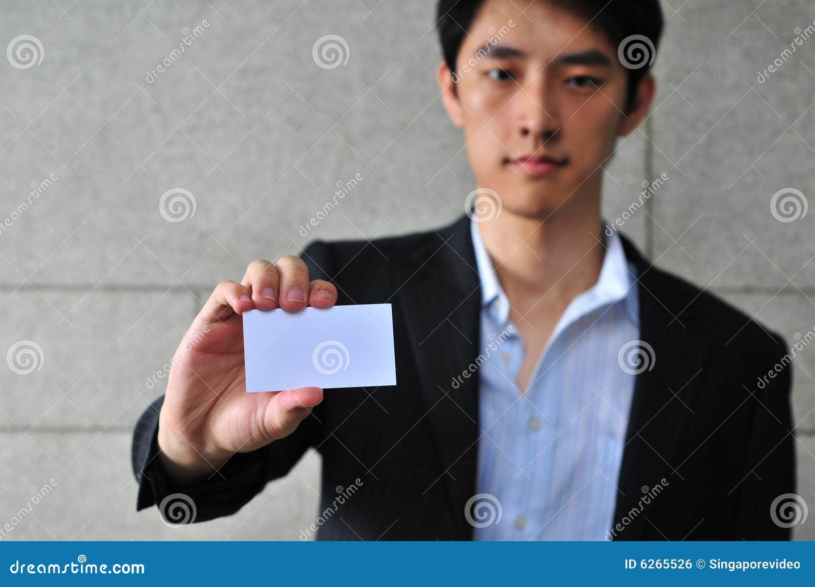 Asian Man with Blank Namecard 3 Stock Photo - Image of chinese ...