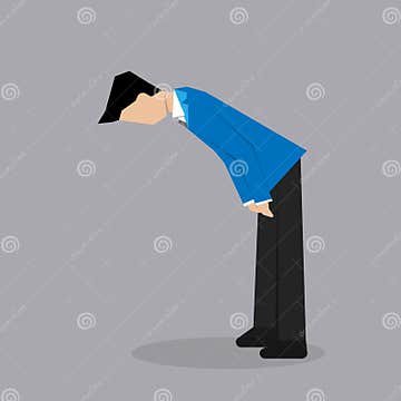 Asian man bowing sign stock vector. Illustration of people - 88163365