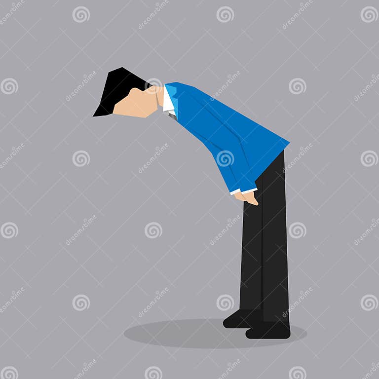 Asian man bowing sign stock vector. Illustration of people - 88163365
