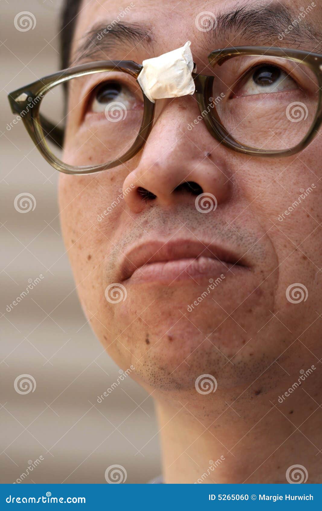 Broken Eye Glasses, Isolated On White Background. Black Celluloid Frame ...