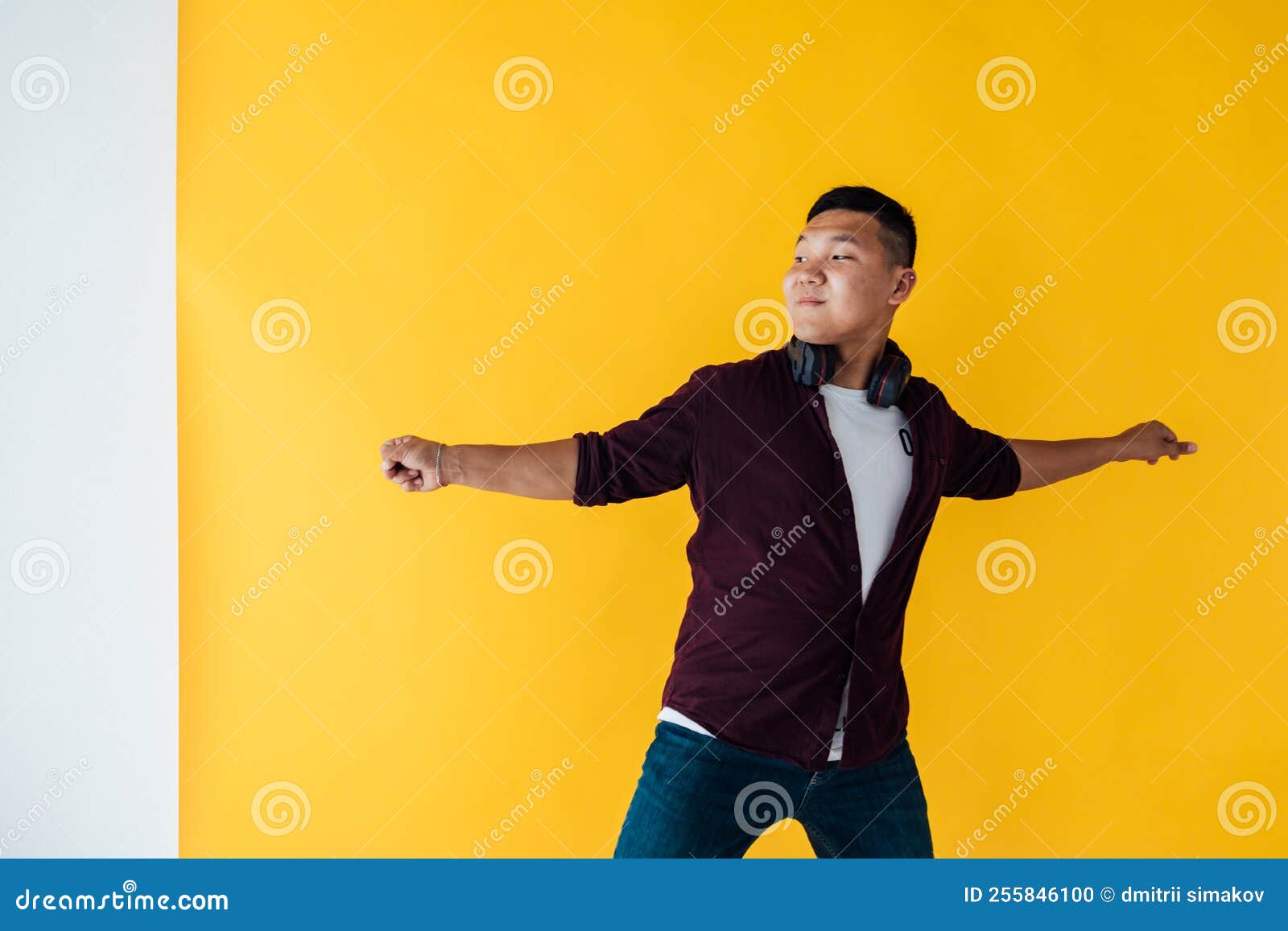 Asian Man Dancing Alone To Music Dance Stock Photo - Image of dance ...