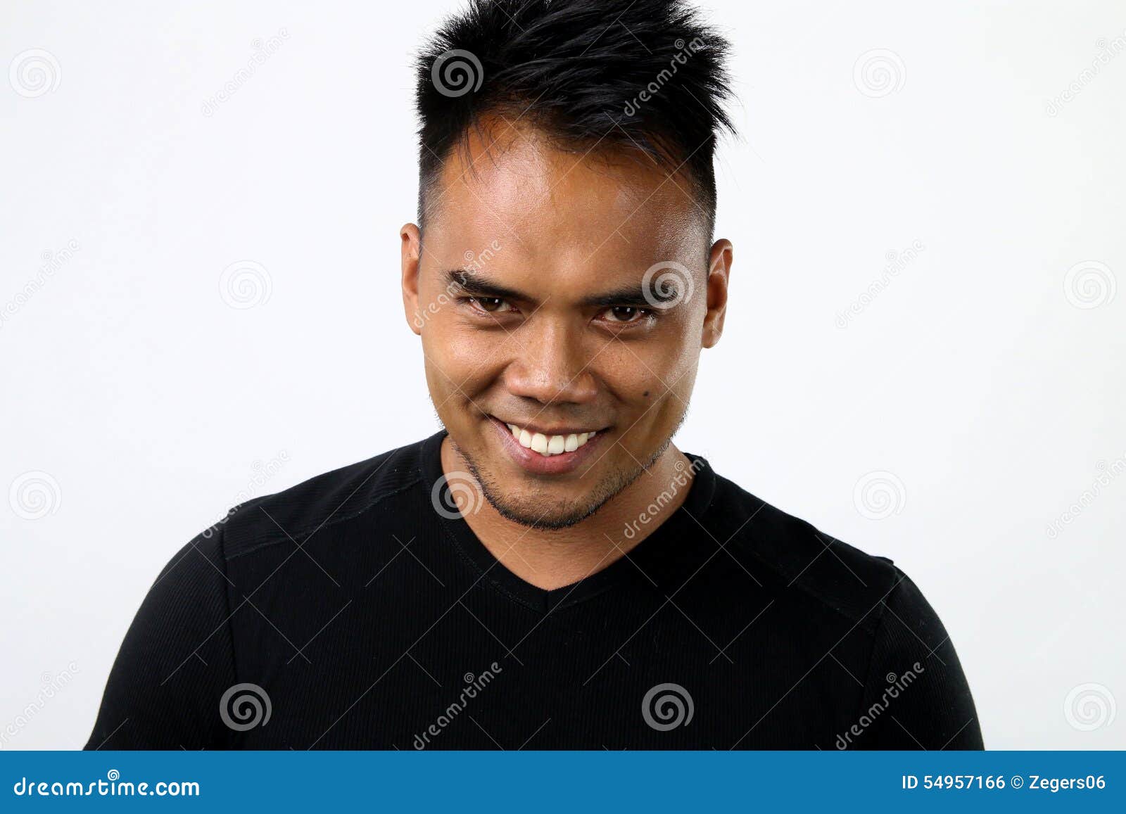 Asian Man with a Devilish Look Stock Photo - Image of isolated, spooky ...