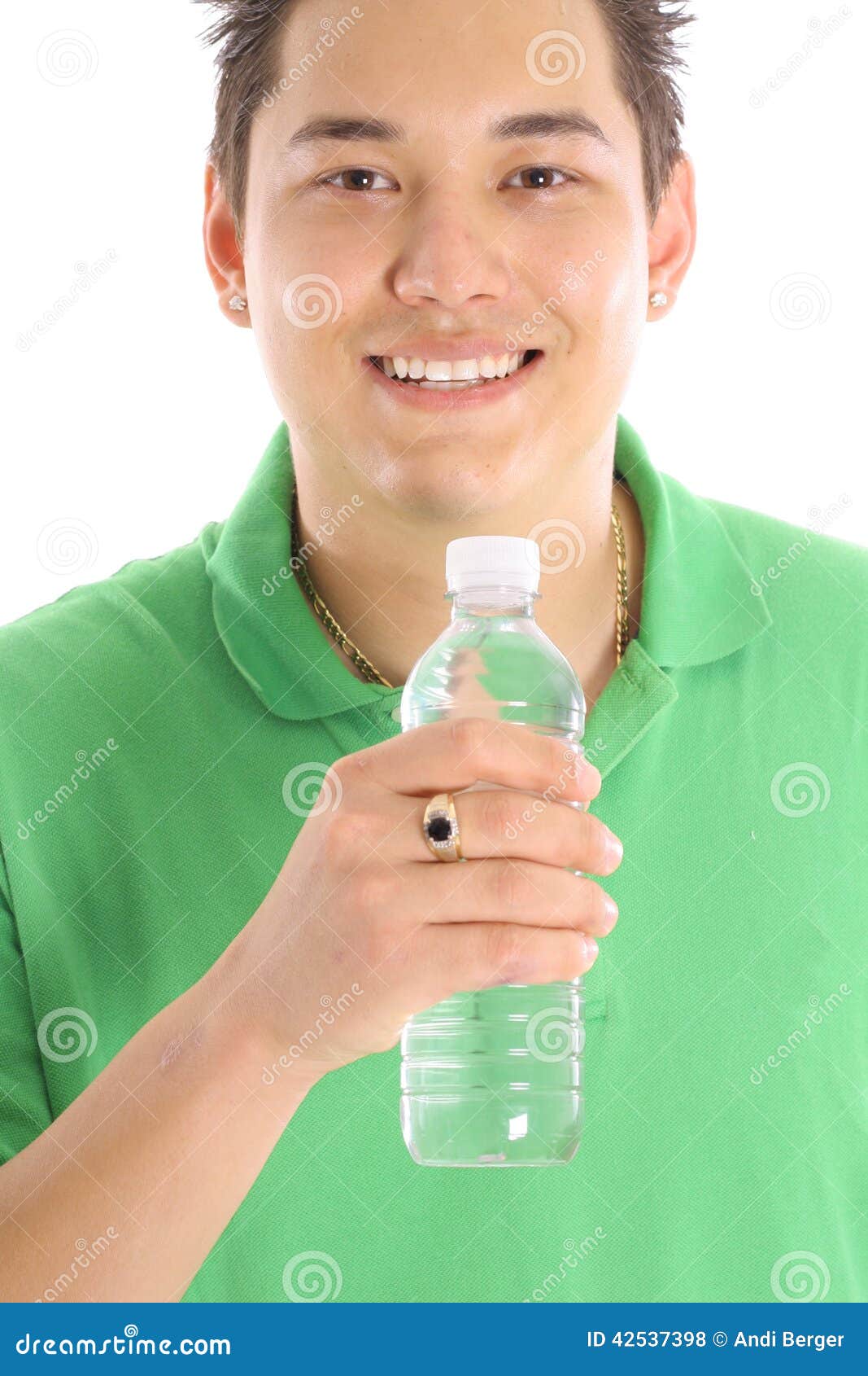 Asian Man Drinking Bottled Water Stock Photo - Image of foreign ...