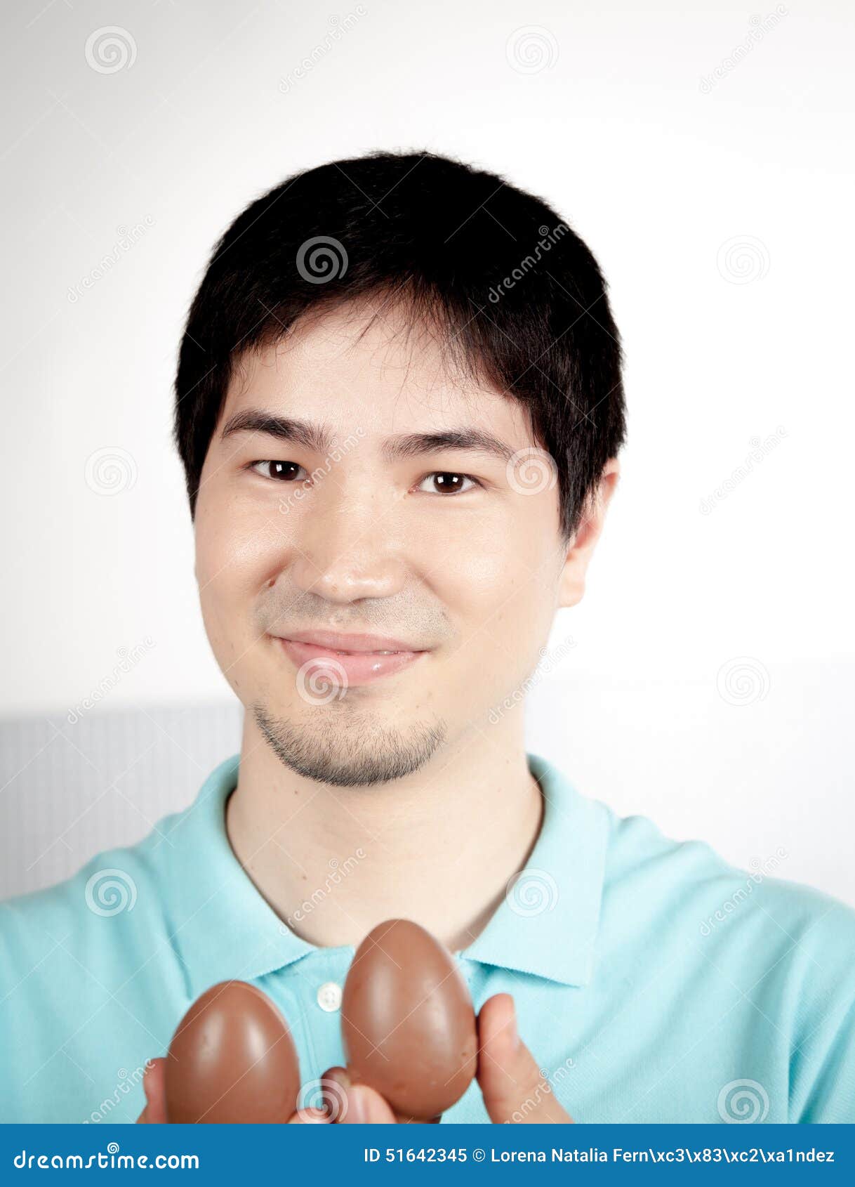 Asian man with easter eggs stock image. Image of life - 51642345