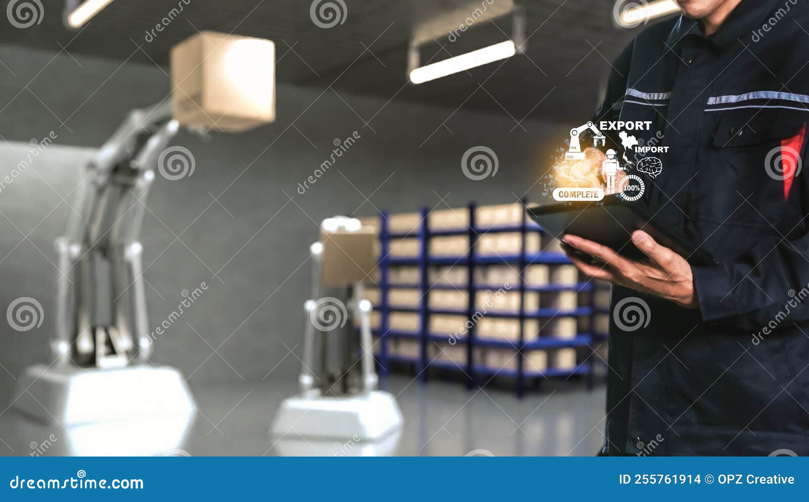 Asian Man Engineer Hold Smartphone Touch Touching UI Screen Interface ...