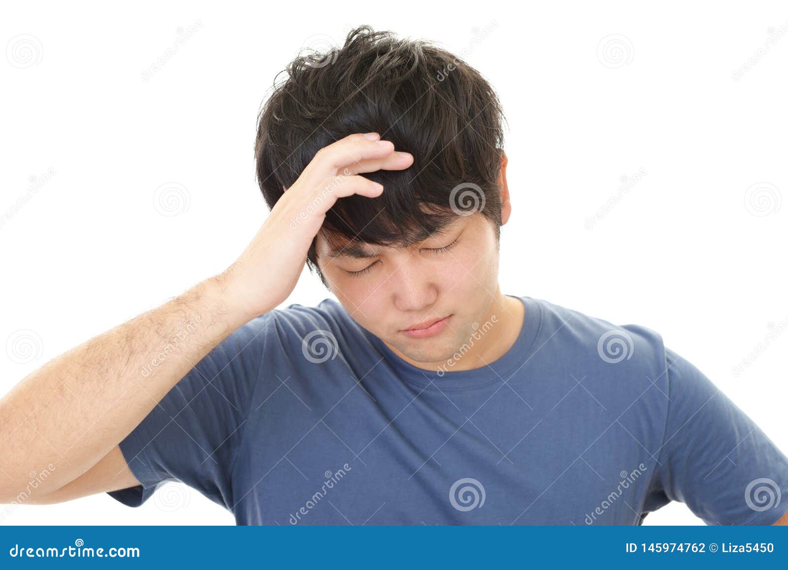 Disappointed Asian man stock photo. Image of lifestyle - 145974762