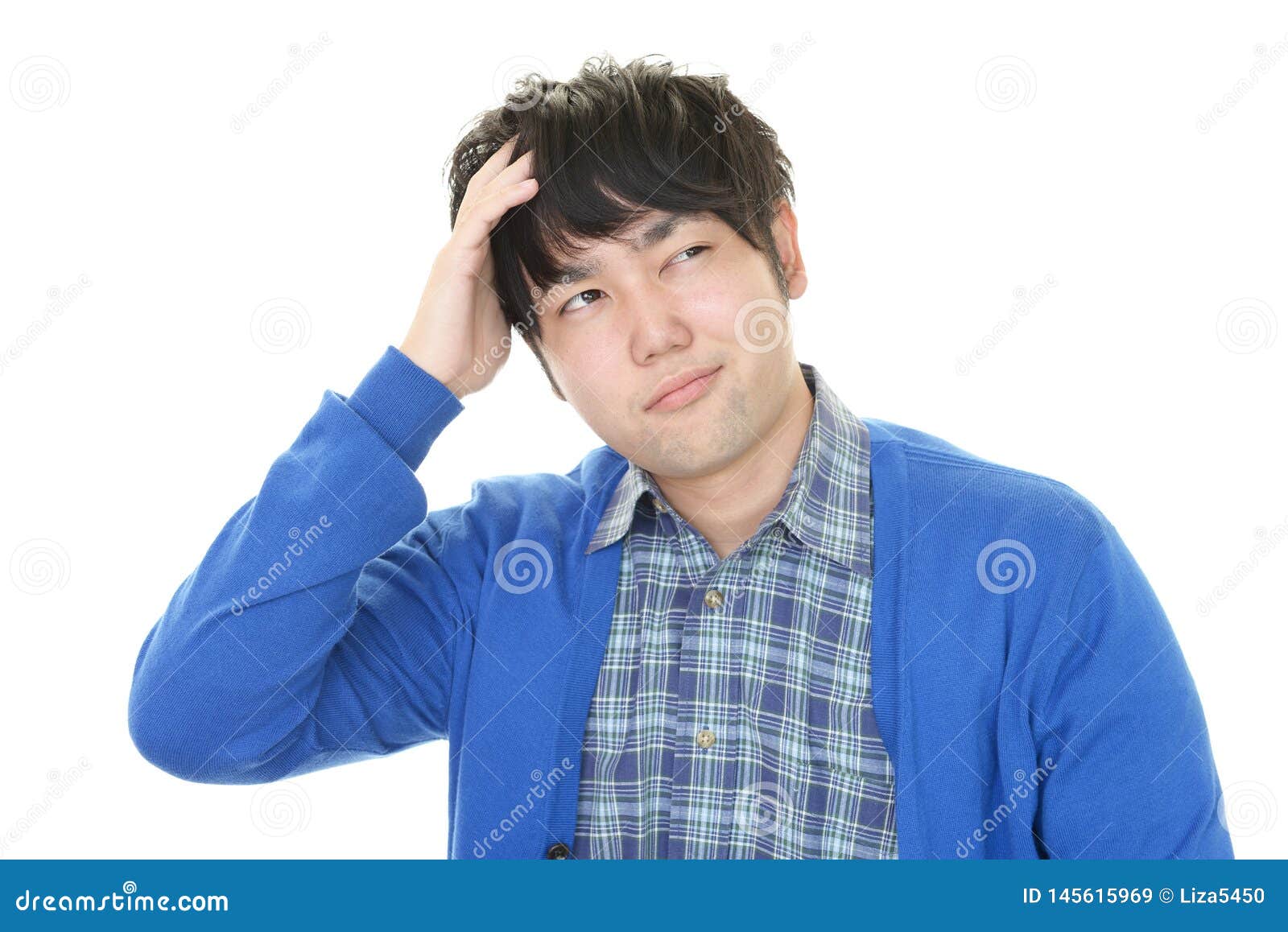 Frustrated Asian man stock image. Image of distress - 145615969