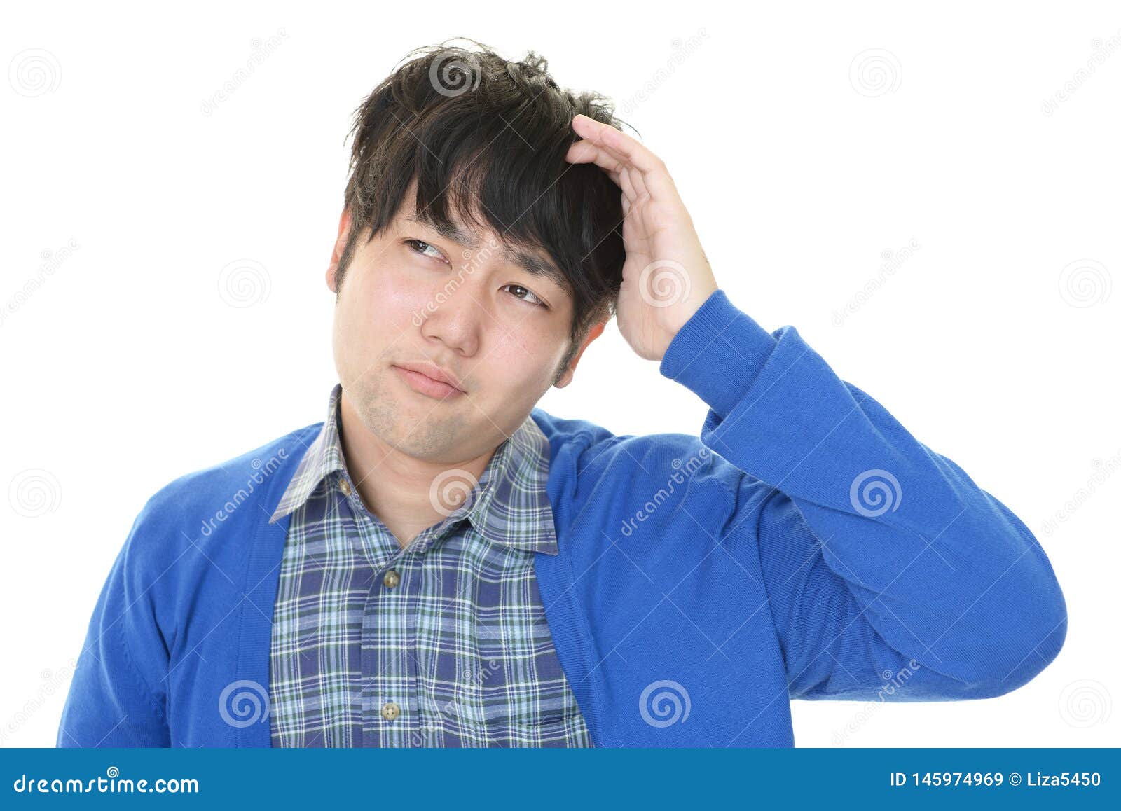 Frustrated Asian man stock image. Image of father, fatigue - 145974969