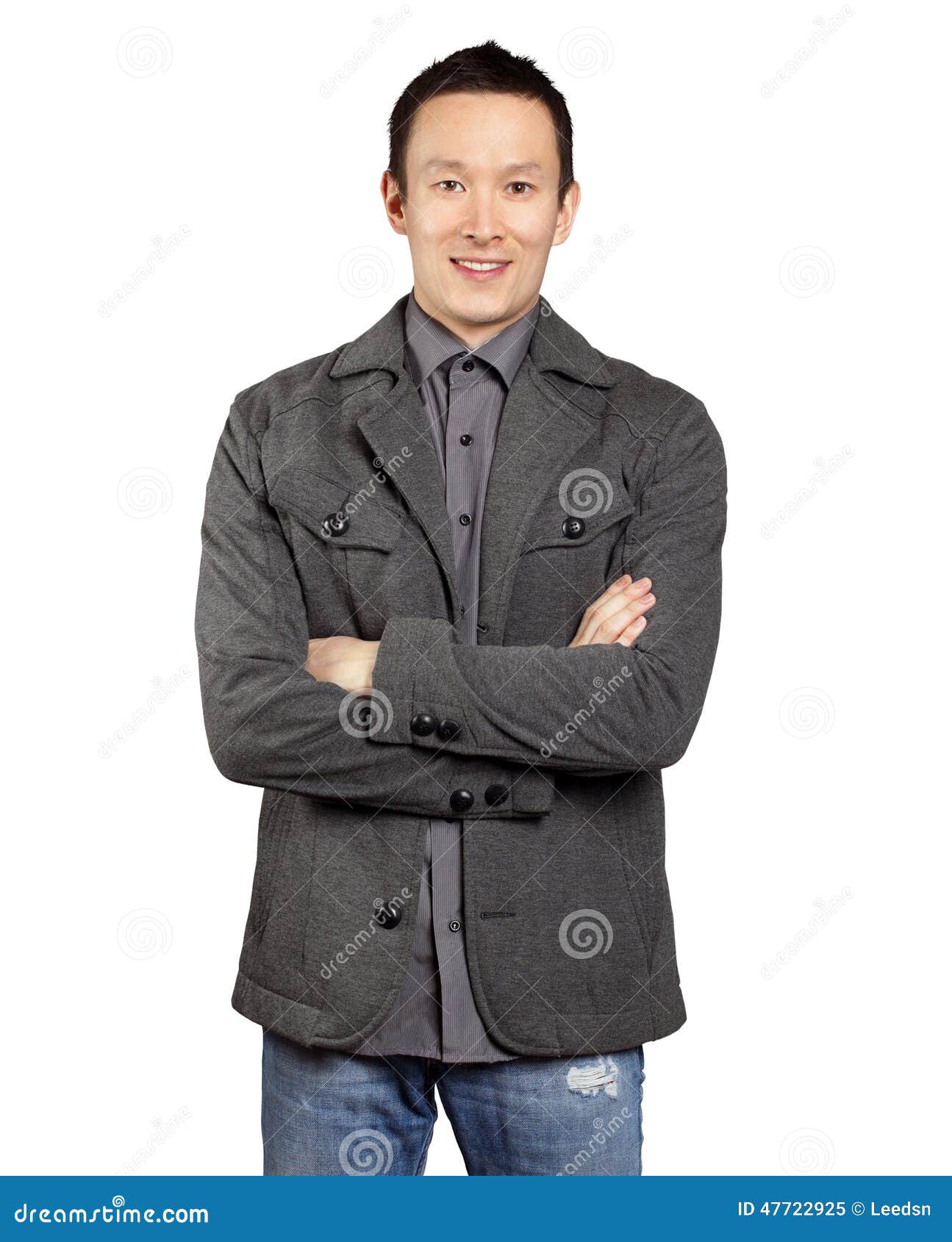 Asian Man with Folded Hands Stock Image - Image of hands, male: 47722925