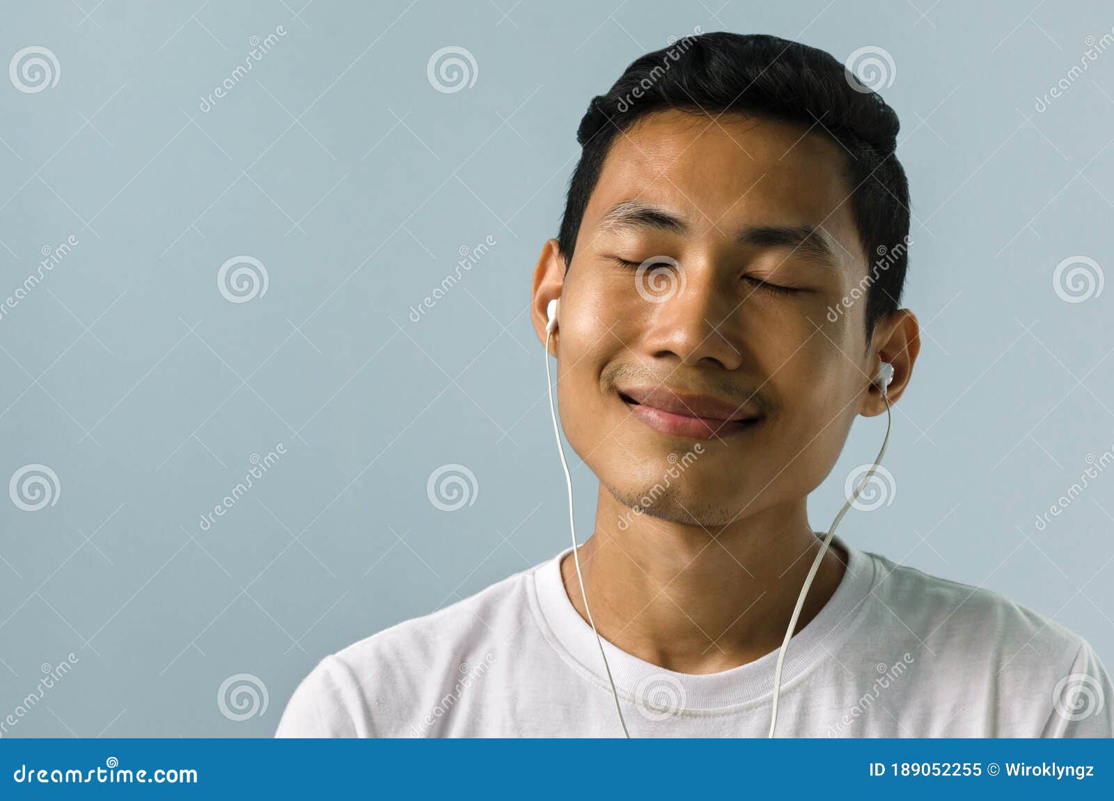 Asian Man is Happy with Listening. Stock Image - Image of enjoy, asia ...