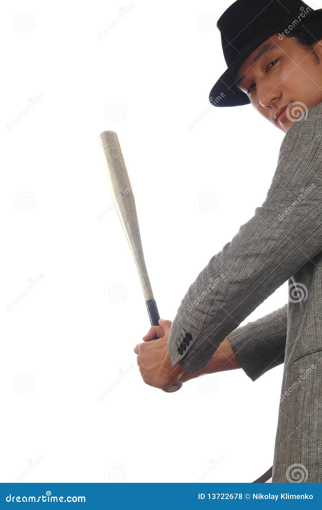 Asian Man in Hat with Baseball Stock Photo - Image of businessperson ...