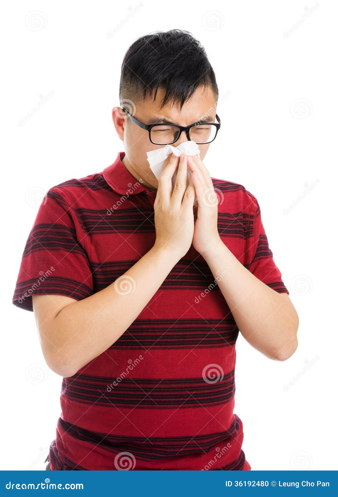 Asian Man Having a Sick Flu Stock Photo - Image of person, nose: 36192480